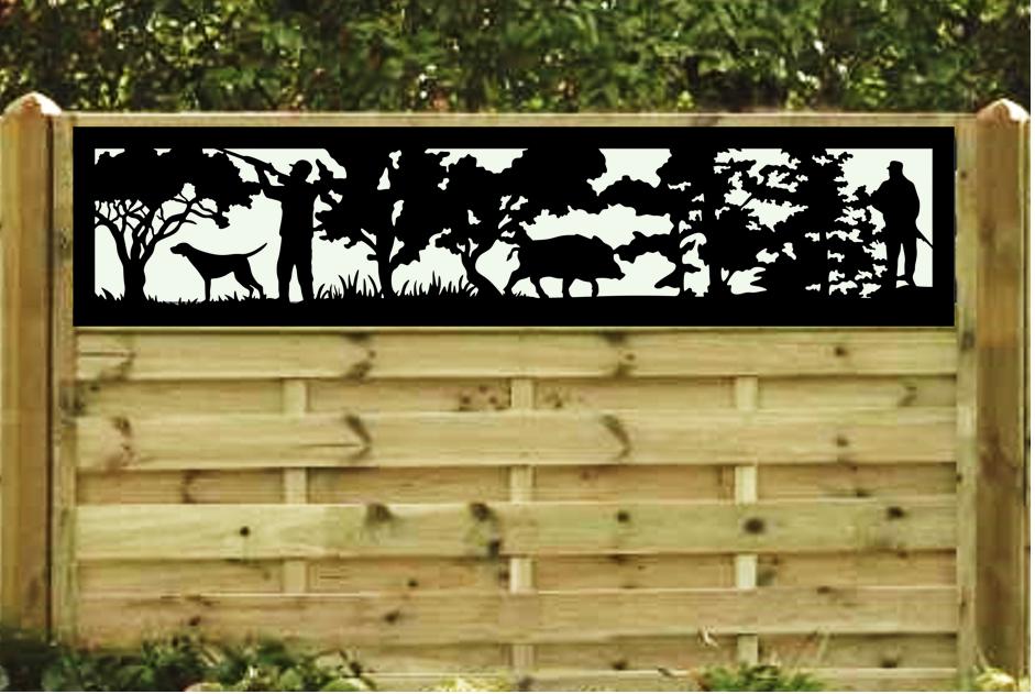 Decorative Rustic Metal Panel. Metal Panel Insert. Privacy Fence Toppe ...